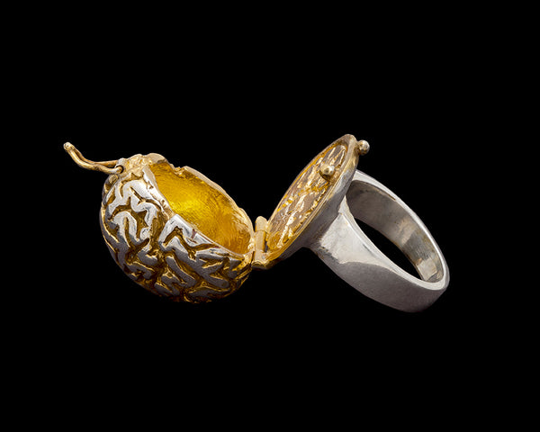 Gilded Brain Ring - Peggy Skemp Jewelry